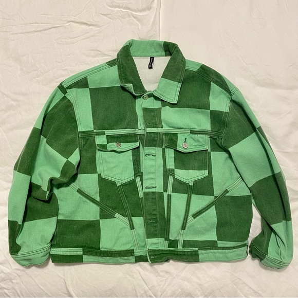 PrettyLittleThing | Jackets & Coats | Prettylittlething Green Check ...